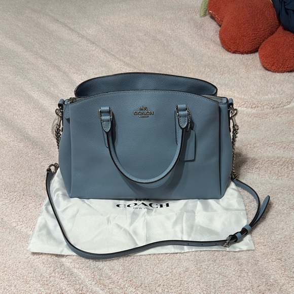 Coach | Bags | Coach Sky Blue Satchel Bag | Poshmark
